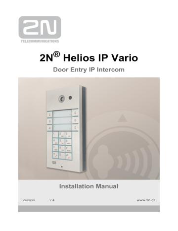 2N Helios IP Vario Installation Manual | Manualzz