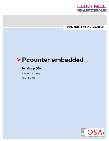 Pcounter embedded CONFIGURATION MANUAL | Manualzz
