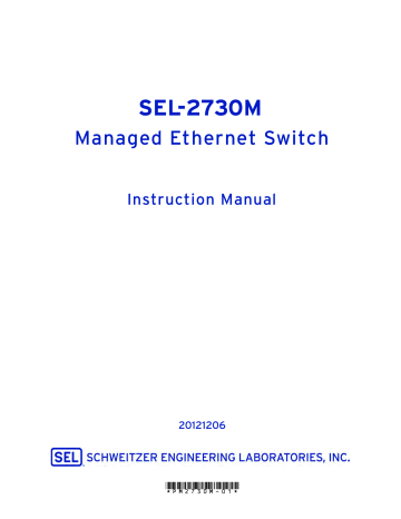 SEL-2730M Ethernet Switch Instruction Manual | Manualzz