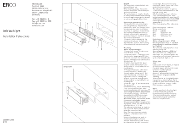 ERCO Walklight Installation Instructions | Manualzz