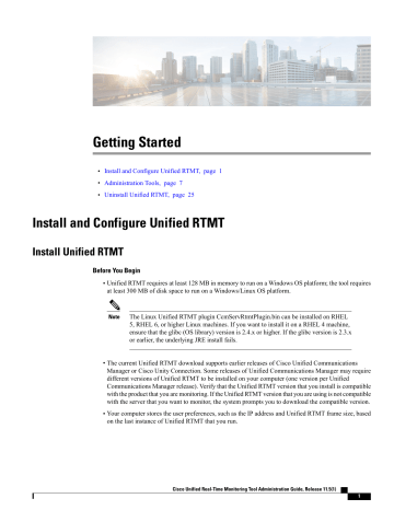 Cisco Real-Time Monitoring Tool Unified RTMT Administration Guide ...