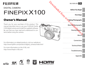 FUJIFILM FINEPIX X100 Owner's Manual | Manualzz
