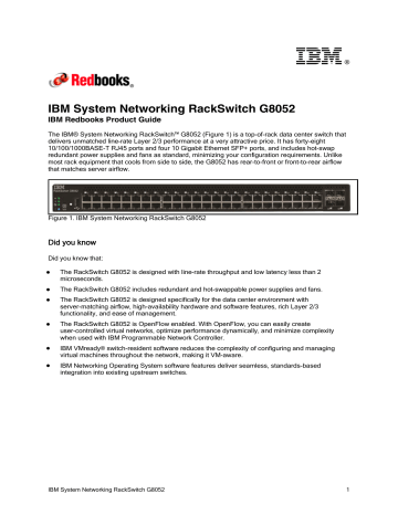 IBM RackSwitch G8052 Product Guide | Manualzz
