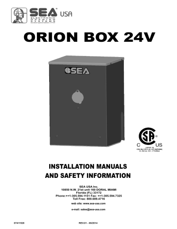 Gate Opener Orion Box 24V Installation Manual | Manualzz