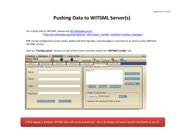 WITSML Server User Manual | Manualzz