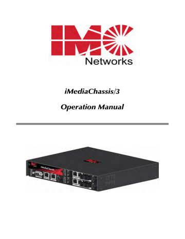 IMC Networks iMediaChassis/3 Operation Manual | Manualzz