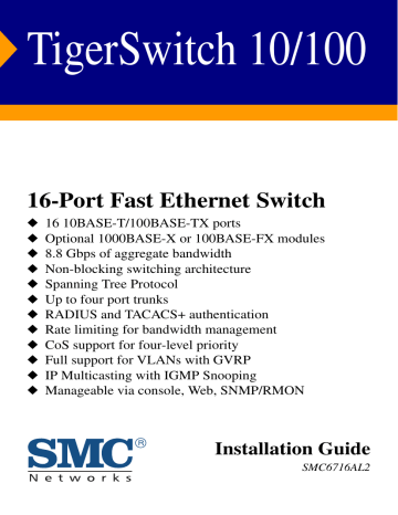 SMC Networks TigerSwitch 100 Installation manual | Manualzz