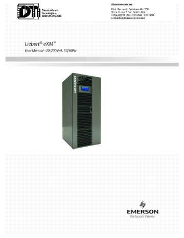 Liebert eXM 20-200kVA UPS User Manual | Manualzz