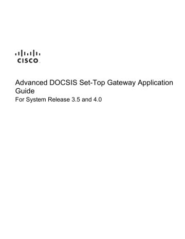 DOCSIS Set-Top Gateway Application Guide | Manualzz