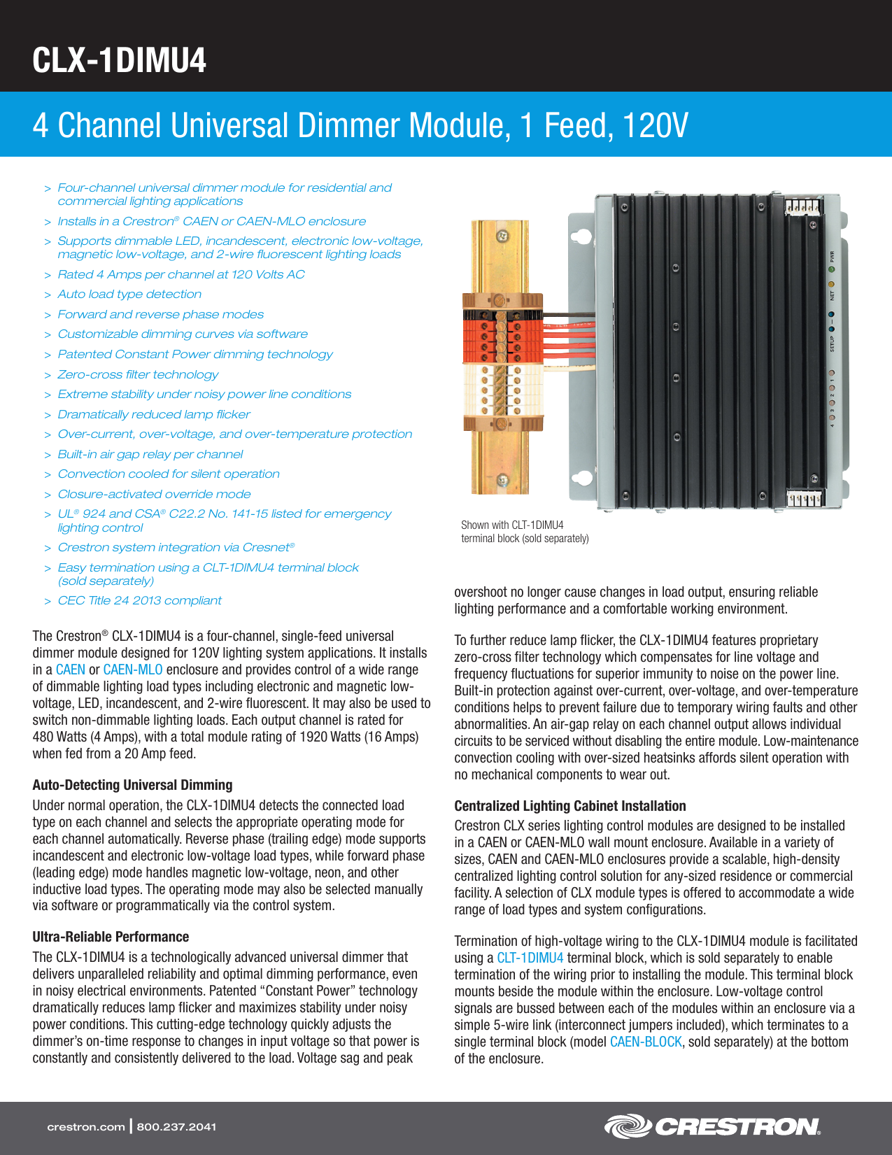 Crestron Lighting Control Modules | Shelly Lighting