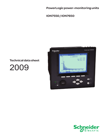 PowerLogic ION7550 / ION7650 power monitoring units | Manualzz