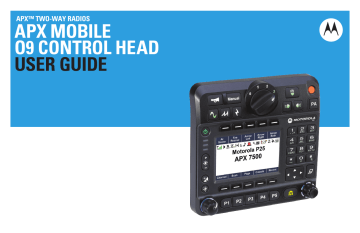 APX Mobile APX O9 Control Head User Guide | Manualzz