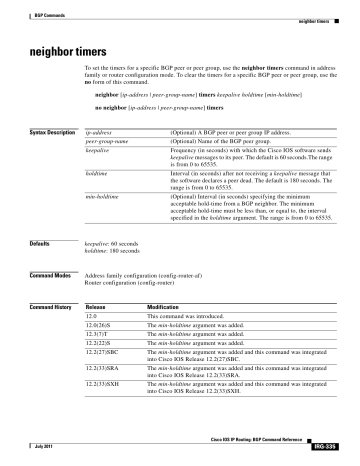 BGP Command Reference | Manualzz