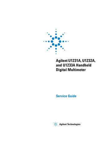 Agilent Technologies U1233A Service manual | Manualzz
