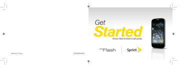 Sprint Flash User Guide | Manualzz