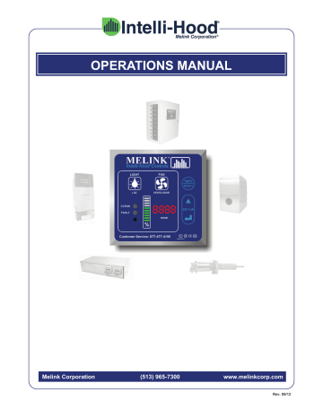 Melink Intelli-Hood controls Operations Manual | Manualzz