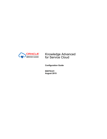 Oracle Knowledge Advanced Configuration Guide | Manualzz