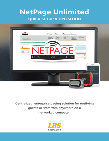 NetPage Unlimited Quick Setup & Operation | Manualzz