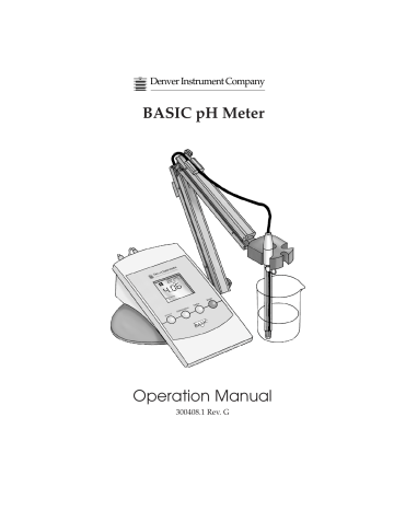 Denver Instrument BASIC pH Meter Operation Manual | Manualzz