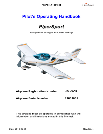 PiperSport Pilot’s Operating Handbook | Manualzz