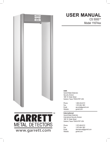 GARRETT MAGNASCANNER CS 5000 User manual | Manualzz