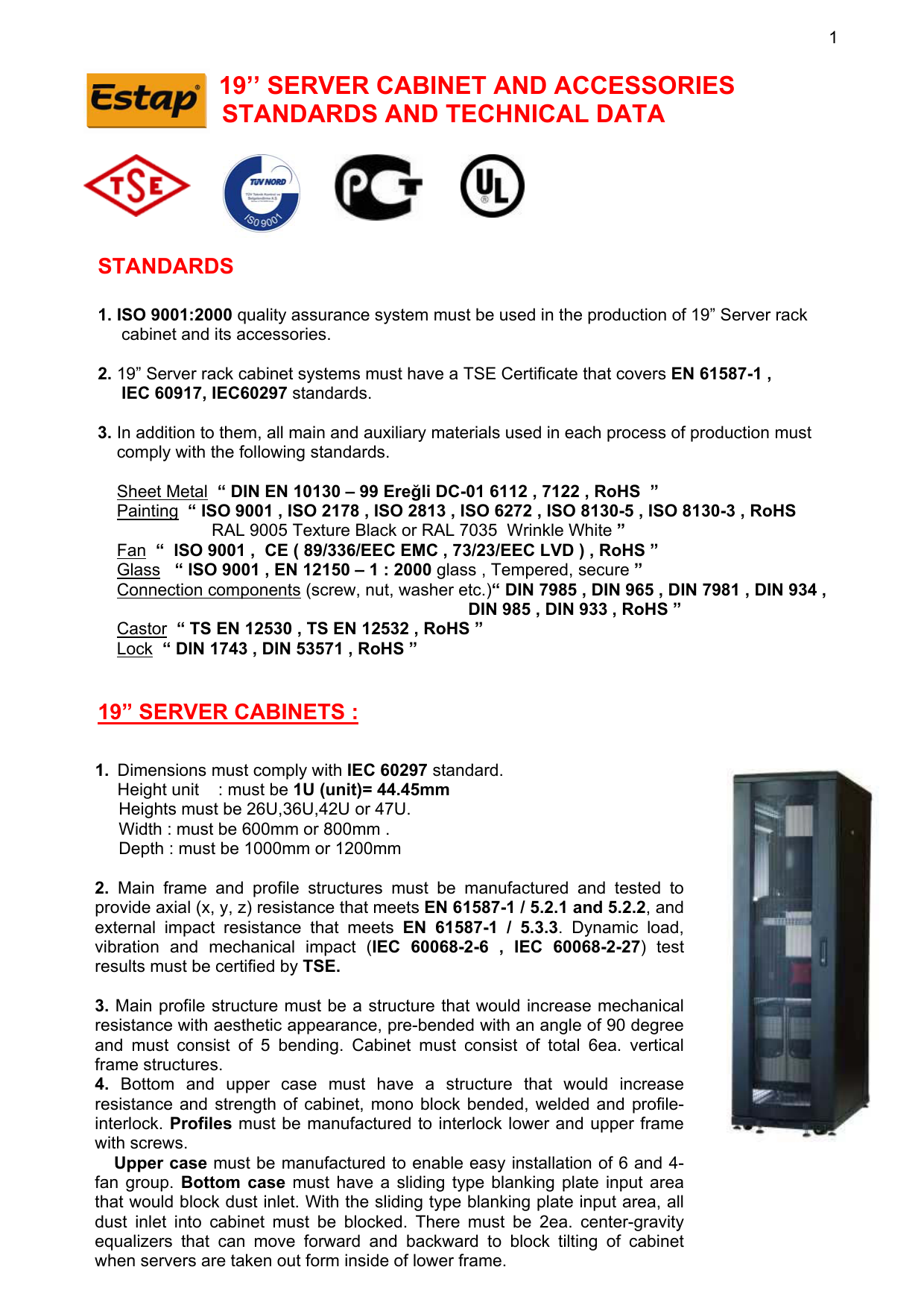 Data Cabinet Standards | Cabinets Matttroy