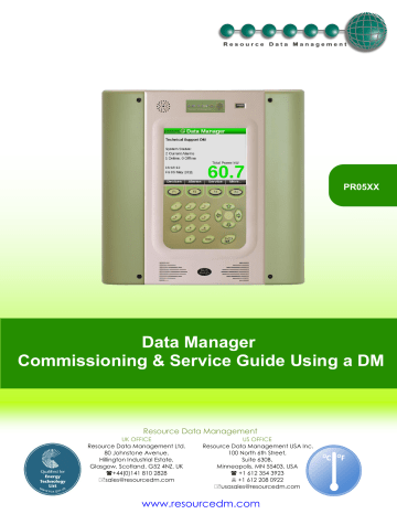 Data Manager DM Commissioning & Service Guide | Manualzz