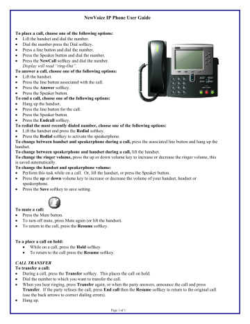 NewVoice IP Phone User Guide | Manualzz
