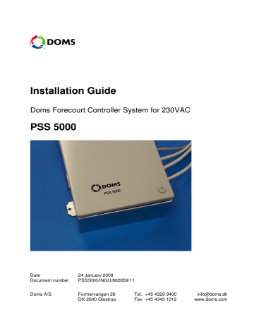 Doms PSS 5000 Installation manual | Manualzz