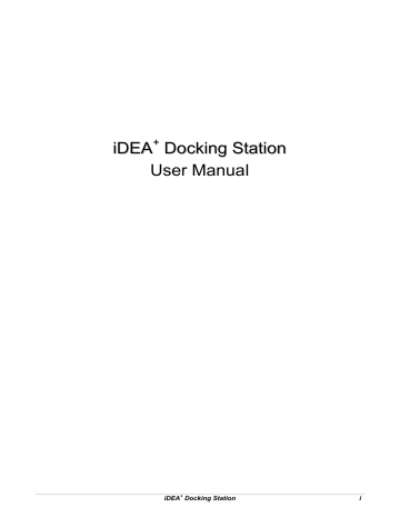 iDEA+ Docking Station User Manual | Manualzz