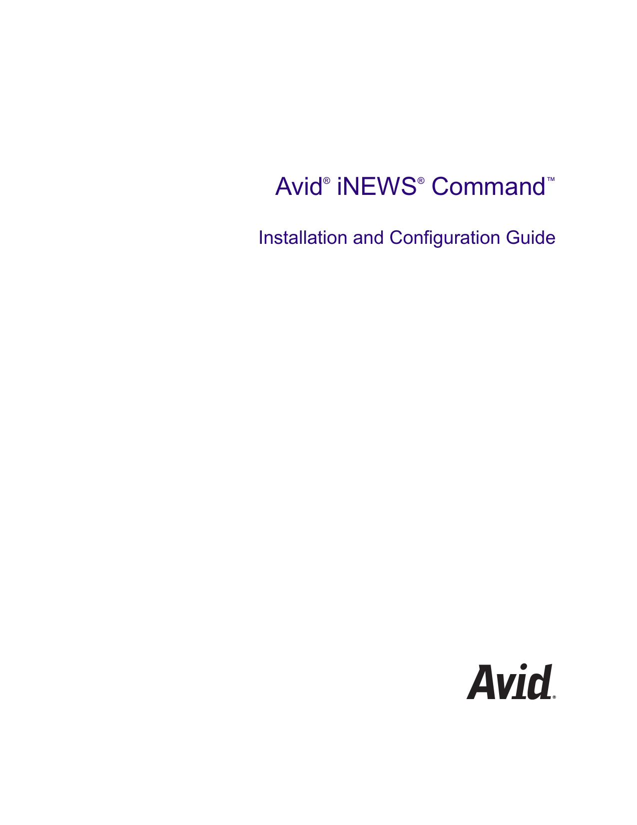 Avid iNEWS Command Installation and Configuration Guide | Manualzz