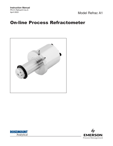 Refractometer Refrac A1 Instruction Manual | Manualzz