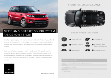meridian signature sound system range rover sport | Manualzz