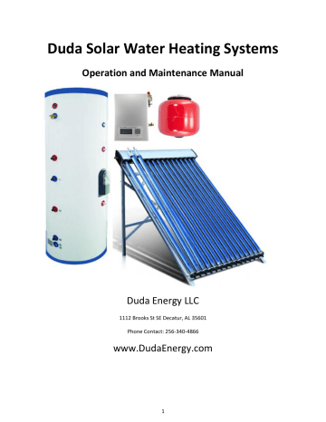 Duda Solar Water Heater Installation Manual | Manualzz