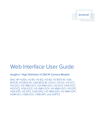 Avigilon security cameras ENC-4P H264, H3 B1, H3 B2 User Guide | Manualzz