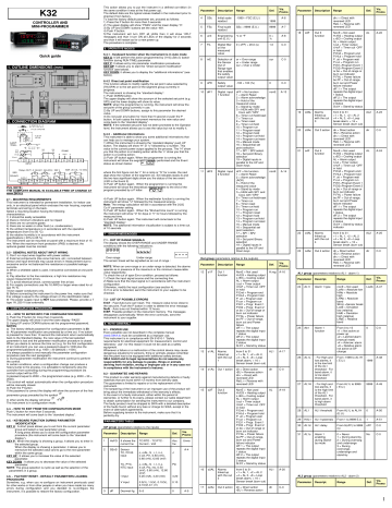 Controller K32 MINI-PROGRAMMER User Manual | Manualzz