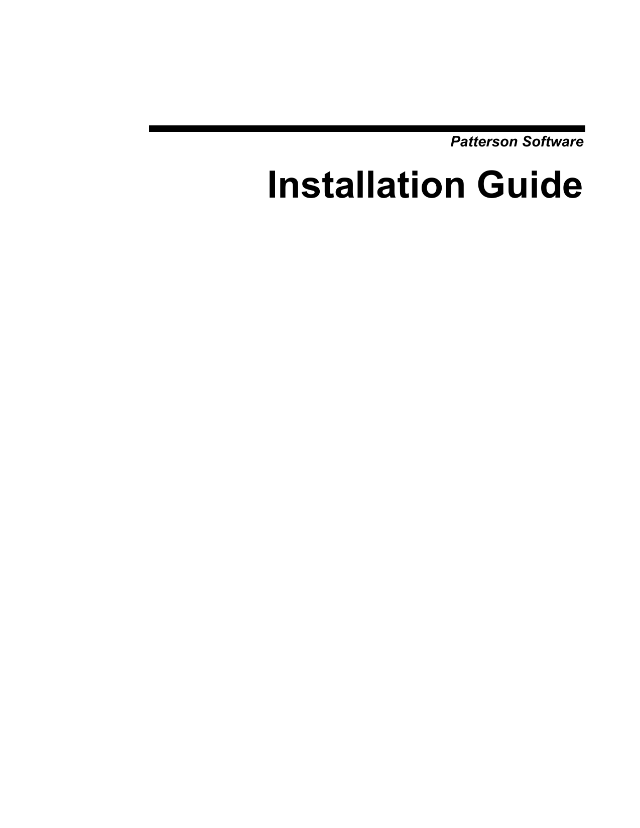 Patterson Software Installation Guide | Manualzz