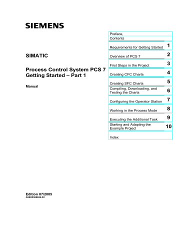 Siemens PCS 7 Manual - Getting Started, Part 1 | Manualzz