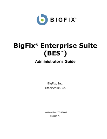 BigFix Enterprise Suite BES Administrator's Guide | Manualzz