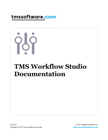 TMS Workflow Studio Documentation | Manualzz