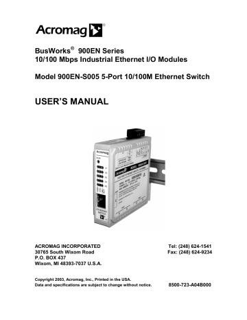 Acromag 900EN-S005 User manual | Manualzz