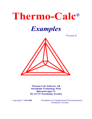 Thermo-Calc Examples Book | Manualzz
