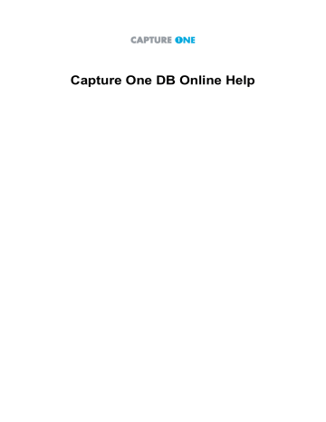 Capture One software DB User Guide | Manualzz