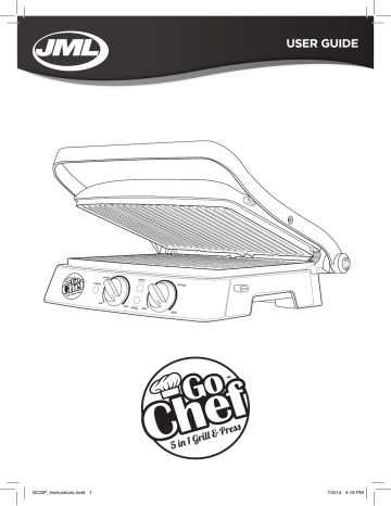 JML Grill & Press GoChef User Guide | Manualzz