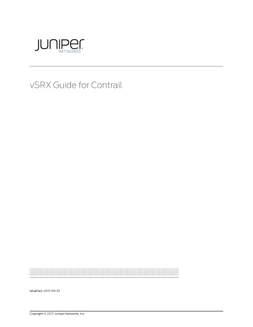 vSRX Guide for Contrail | Manualzz