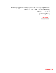 Oracle Oracle FLEXCUBE Universal Banking - User manual, User Guide