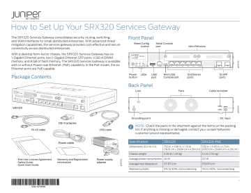 Juniper Networks SRX320 User Manual | Manualzz
