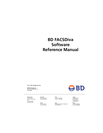 BD FACSDiva Software Reference Manual | Manualzz