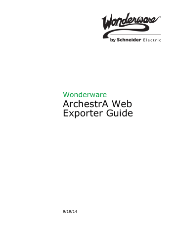 Wonderware ArchestrA Web Exporter Guide | Manualzz