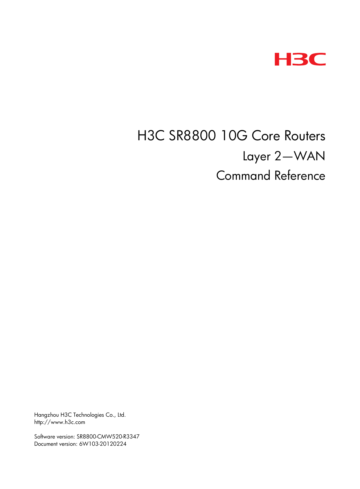 H3C SR8800 IM-FW-II Command Reference Manual | Manualzz